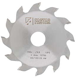 Groefzaag met een diameter van 150mm en een breedte van 5mm.